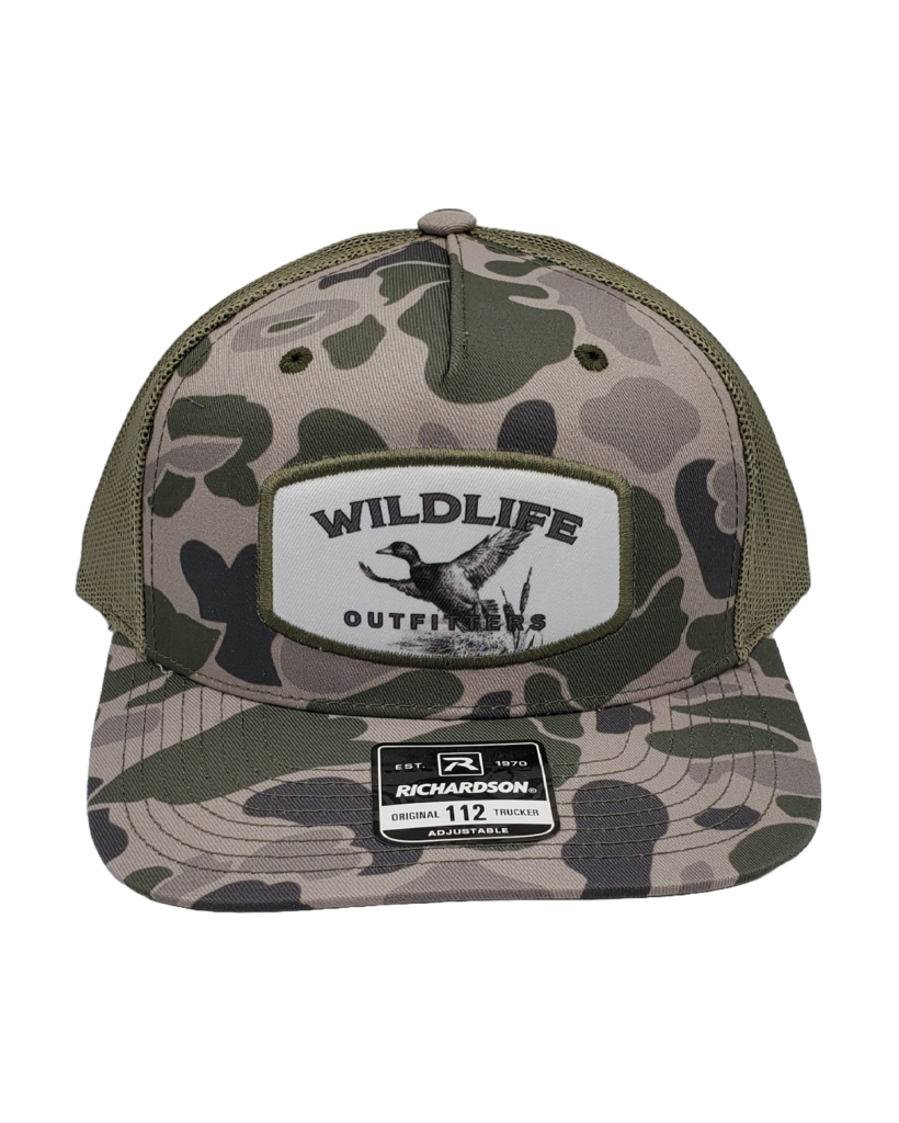 Marsh Duck Camo Flying Duck Patch | Wildlife Outfitters