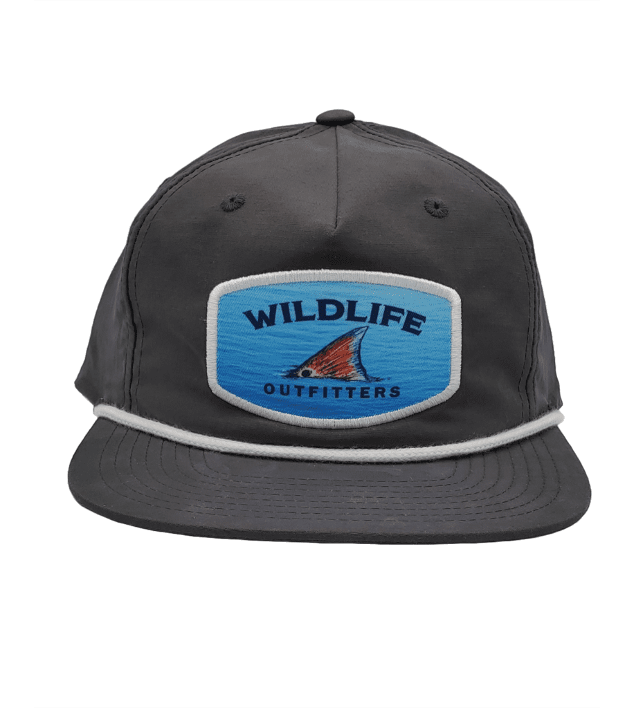 256 Umpqua Charcoal/White Redfish Tail Patch | Wildlife Outfitters